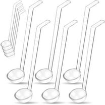 Trianu 10 pieces 1 oz Clear Small Ladle Plastic Dressing and Sauces ...