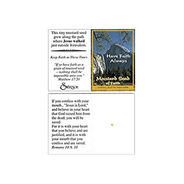 Swanson Christian Supply 14776X Mustard Seed Of Faith Cards, Pack of 50 ...