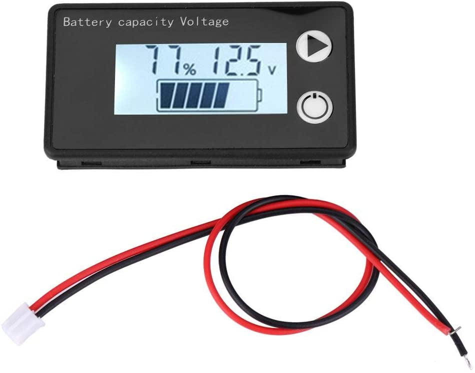 Battery Monitor LCD 12V Digital Battery Capacity Tester Lithium Battery ...