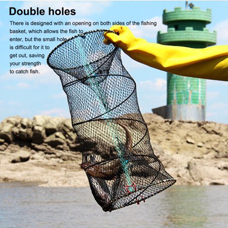 Fishing Net Foldable Portable Steel Lake Stream Wire Fish Network Cage ...