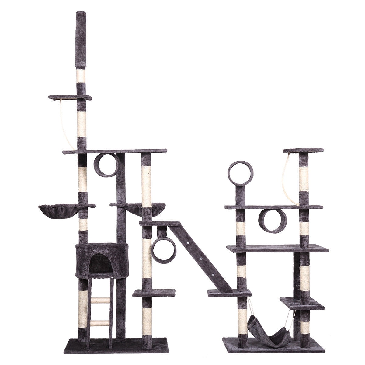 Topcobe 75"*103" Multi-Level Cat Tree with Sisal-Covered Scratching ...