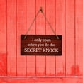 I Only Open When You Do The Secret Knock 5x10 Hanging Plus Wall or Door ...