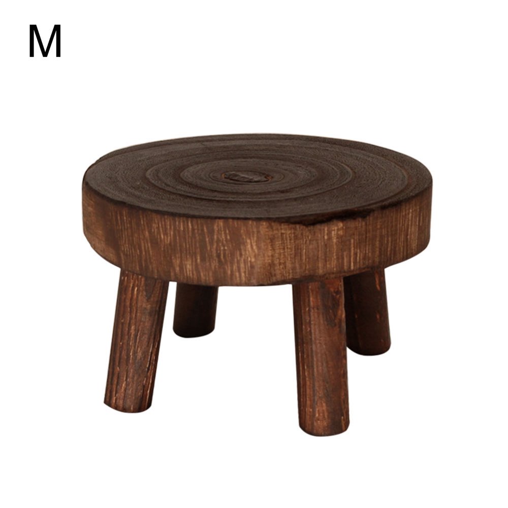 Vintage Gray Solid Wood Garden Plant Pot Riser Display Stands - Walmart ...