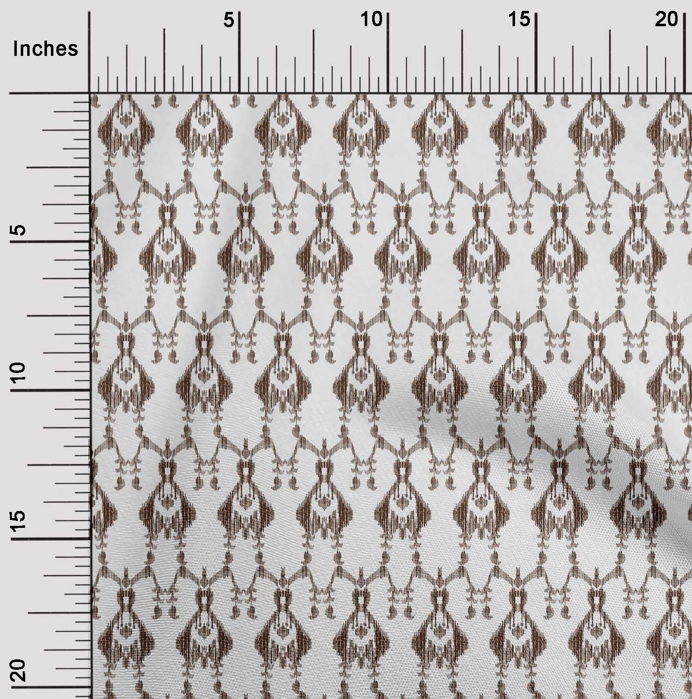 oneOone Cotton Poplin Fabric Paisley Ikat Printed Fabric 1 Yard 42 Inch ...