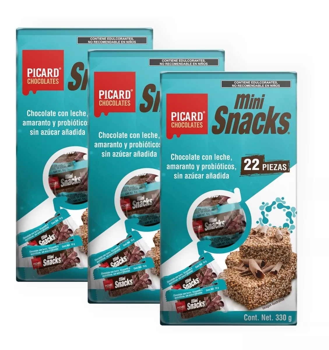 Mini Snacks De Amaranto Con Chocolate Sin Azúcar Picard 3 Pack De 330g ...