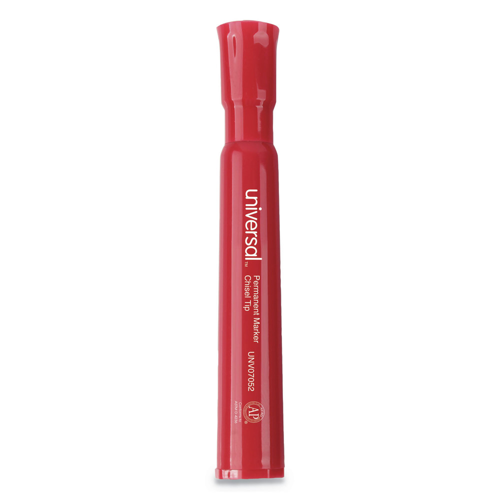 Universal Broad Chisel Tip Permanent Marker - Red (1 Dozen) - Walmart.com