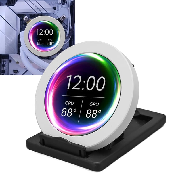 PC CPU Data Monitor, 2.8 Inch Computer Temp Monitor 3 Dimming Mode For ...