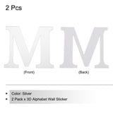 3D Acrylic Alphabet Mirror Wall Stickers Letter M Self-Adhesive Art ...