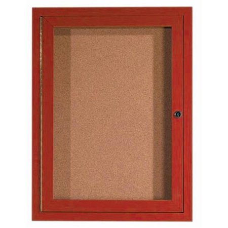 Aarco Products ODCCW3624R 1-Door Aluminum Wood Frame Enclosed Bulletin ...