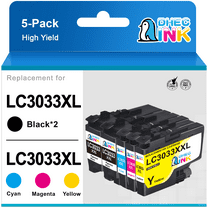Brother Genuine LC3033BK, Single Pack Super High-yield Black ...