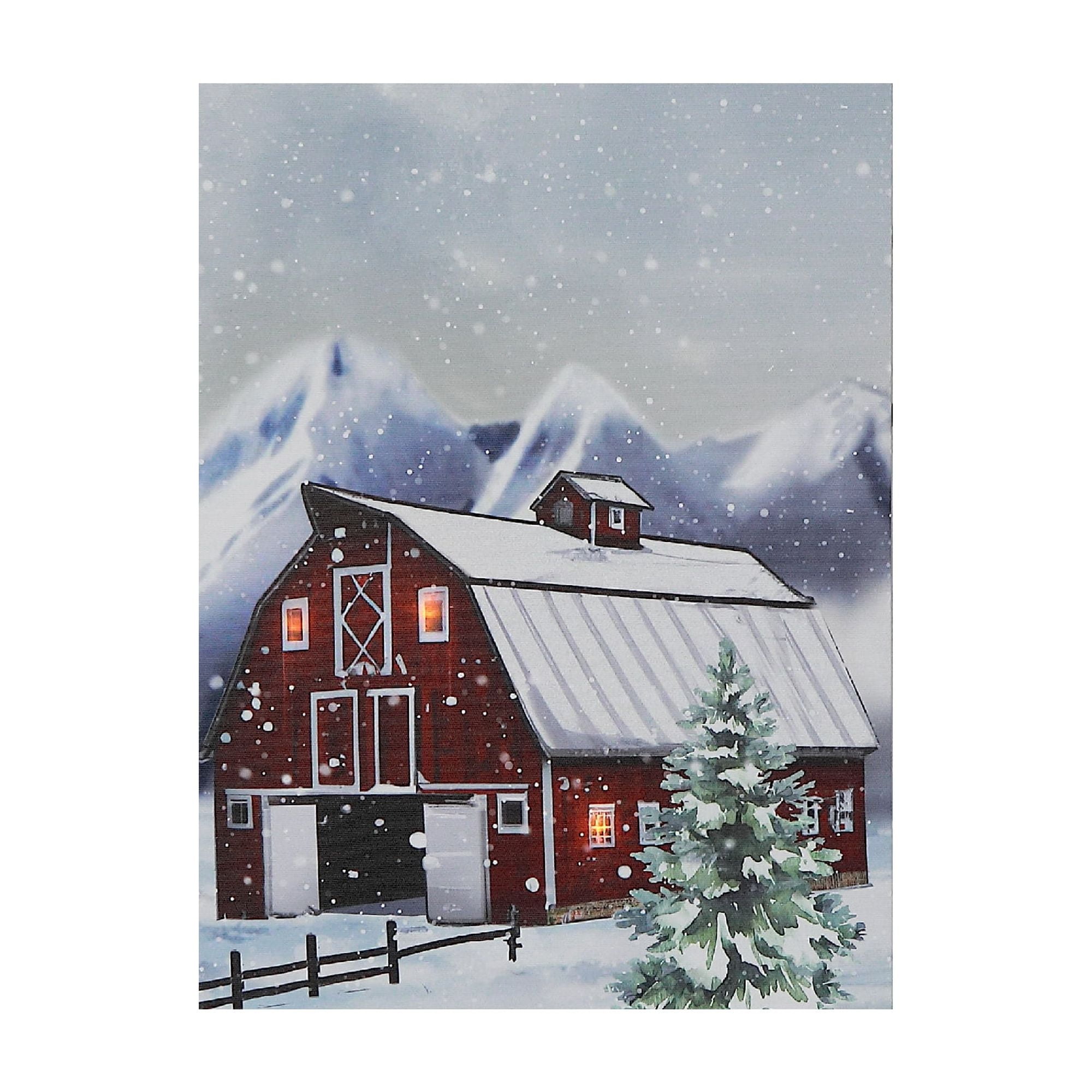 Click here for Ih Casadécor Led Canvas Wall Art (Barn In Winter)... prices