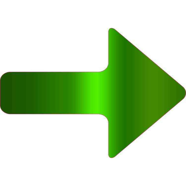 5in x 3.5in Green Fade Arrow Sticker Vinyl Sign Symbol Pointer Stickers ...
