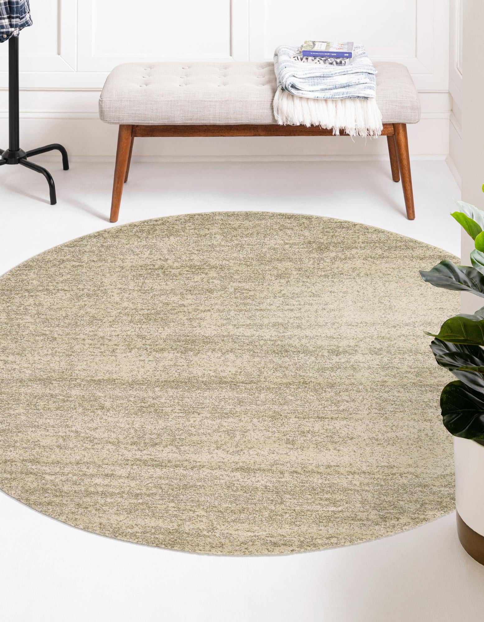 Rugs.com Angelica Collection Rug – 8 Ft Round Bone Beige Medium Rug ...