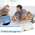 EDHITNR Puzzle Storage Box, Waterproof Portable Puzzle Organizer ...