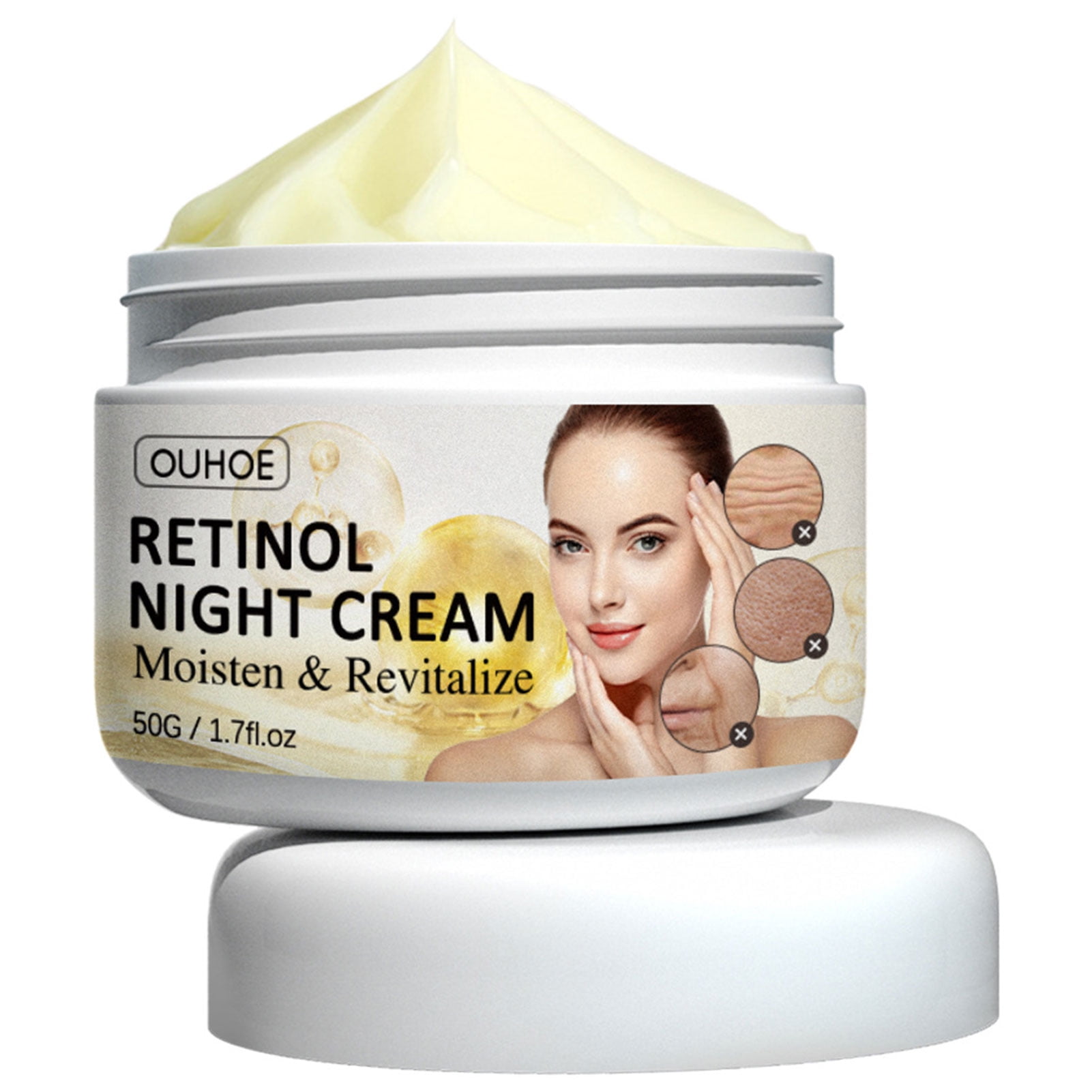 Retinol Night Cream Moisturizing Face Cream Women's Facial Skin Care ...