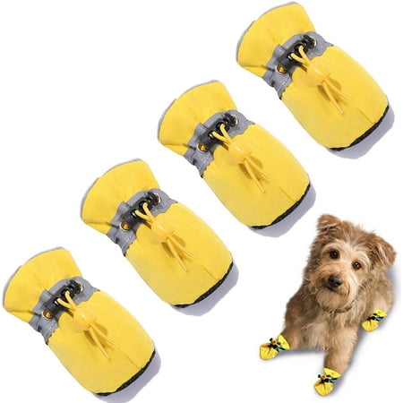 Dog paw protection, shoes; winter non-slip for dogs, with reflective ...