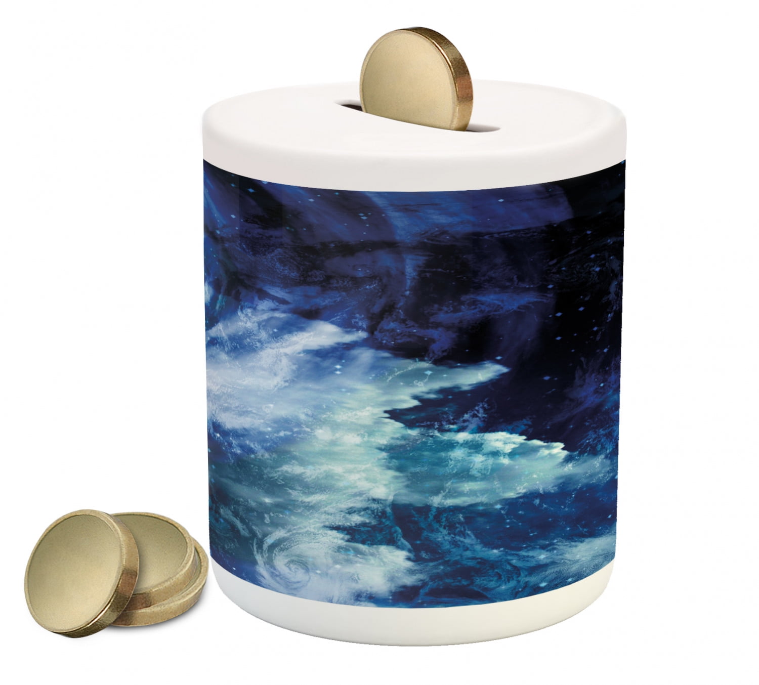 Space Piggy Bank, Nebula Gas Cloud on Celestial Sphere Universe Themed ...
