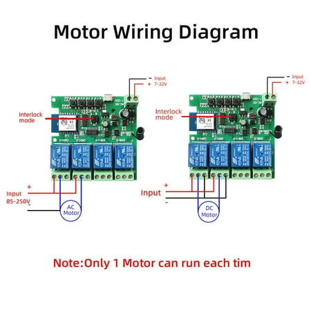 Switch Module Remote Control WiFi Switch Relay 4-gang Voice Control ...