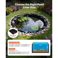 25x30 Foot Pond Liner, 14-Mil, 3-Layer Reinforced, Hemmed Edge & 4 ...