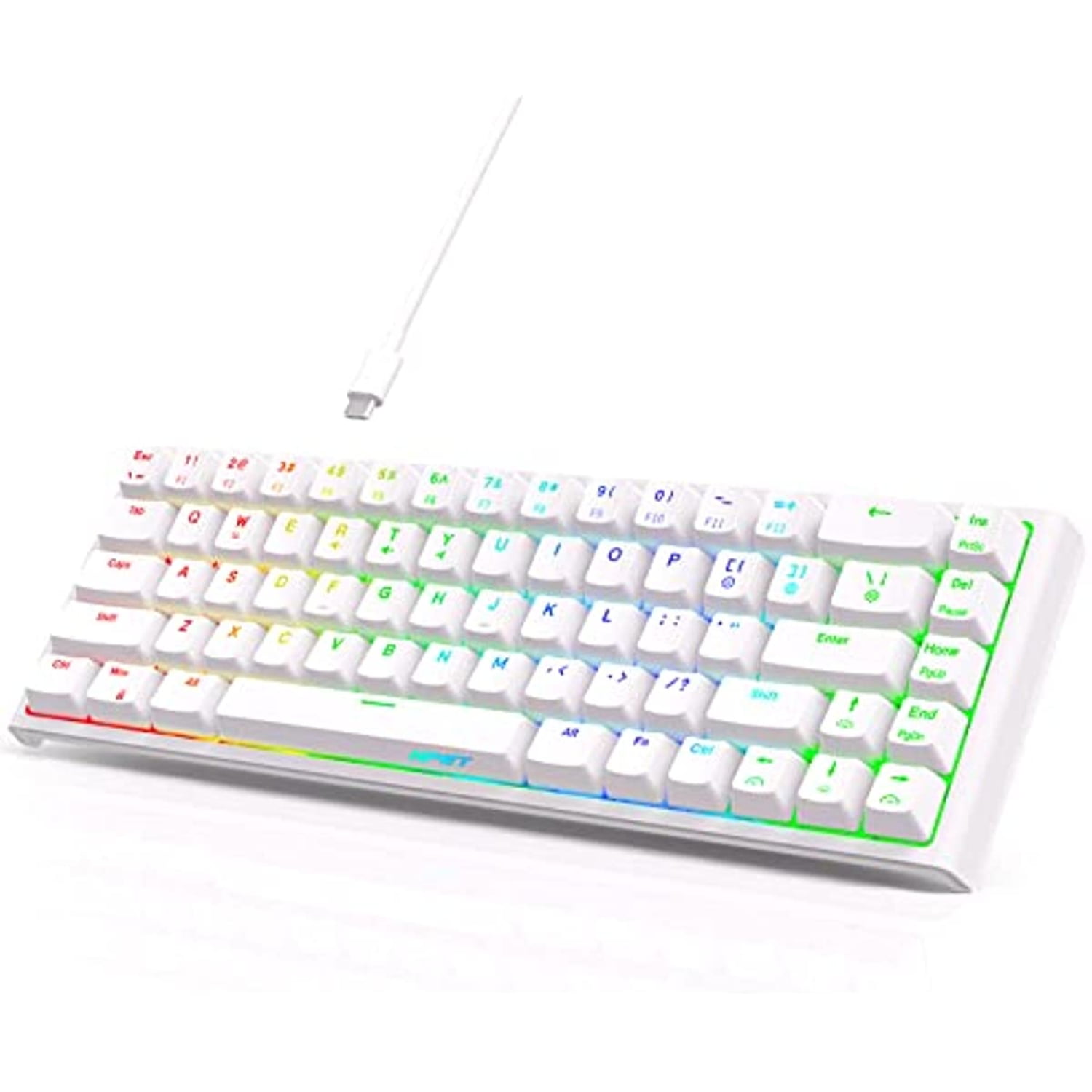 Mini Gaming Keyboard 60 Percent，waterproof Small Compact 68 Keys ...