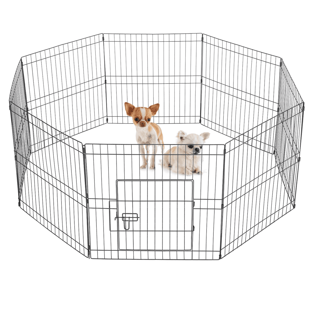 Topeakmart 8 Panels Metal Pet Playpen Foldable Playpen for Puppy Indoor ...