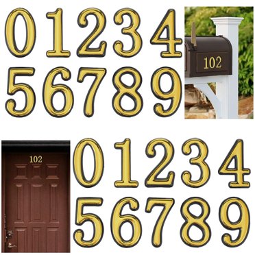 ToyKingdee House Numbers with Screws Modern Metal Door Number Cast Iron ...