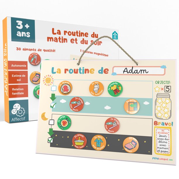 Magnetic Routine Chart for Kids | Reward Chart with Positive ...