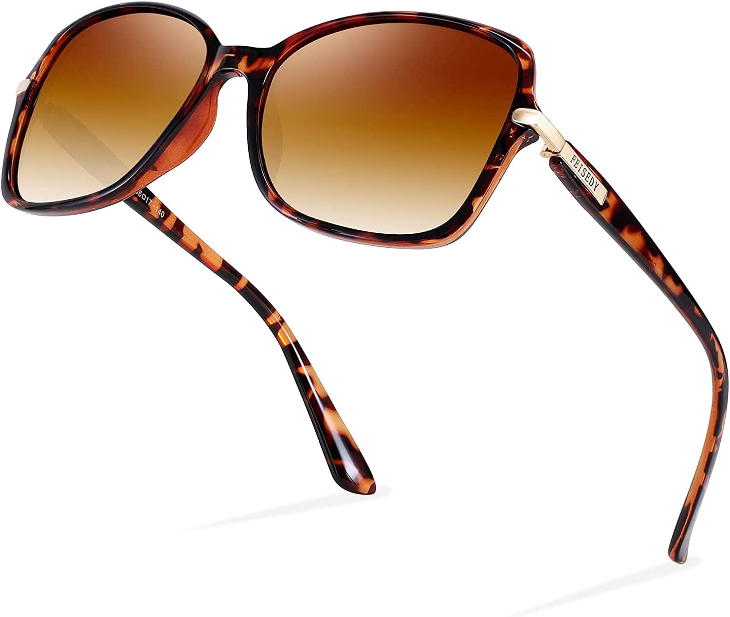 Feisedy Vintage Square Polarized Sunglasses Trendy Cateye Ladies Oval