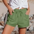 Bmisegm Womens Running Shorts Solid Color Drawstring Elastic Waist ...