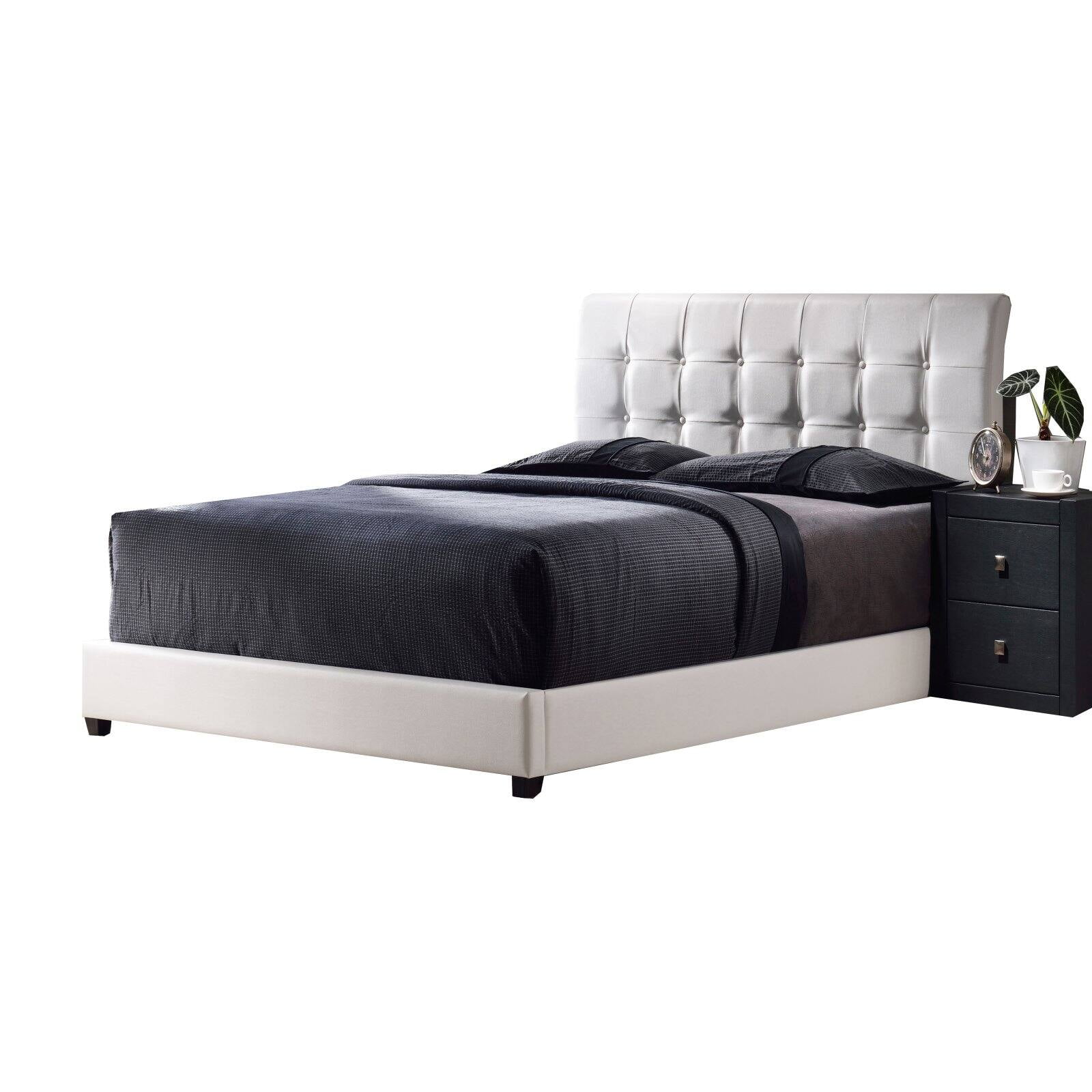 Hillsdale Furniture Lusso Faux Leather Upholstered Panel Twin Bed ...