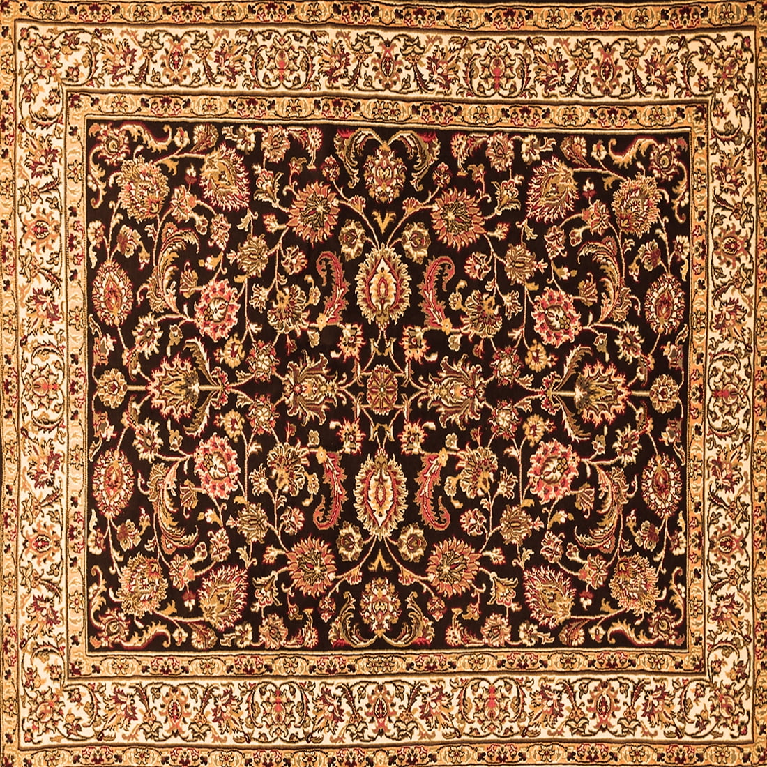 Ahgly Company Indoor Square Persian Orange Traditional Area Rugs, 6 ...