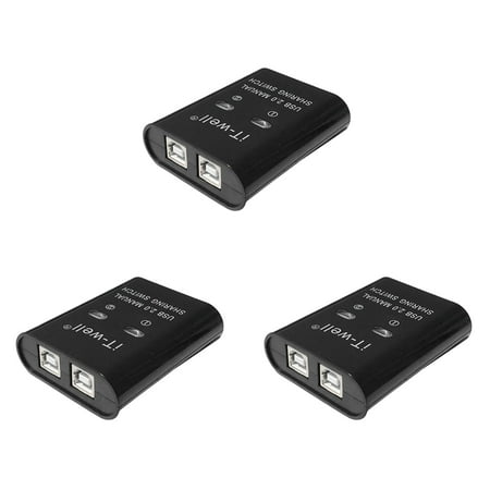 3X USB Printer Sharing Device, 2 in 1 Out Printer Sharing Device, 2 ...