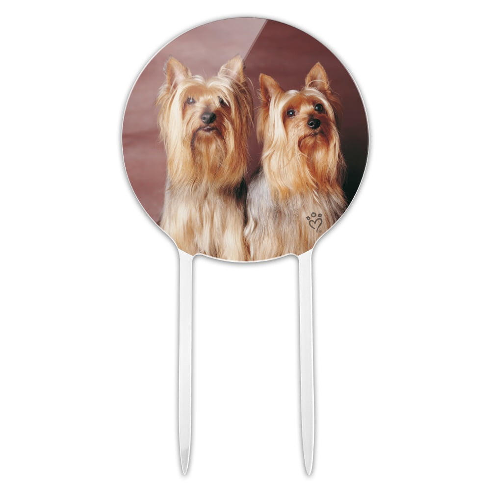 Acrylic Yorkie Yorkshire Terrier Buddies Cake Topper Party Decoration ...