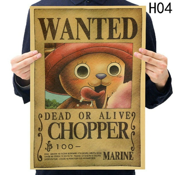 Anime One Piece Recompensa Serie Retro Papel Kraft Póster Personaje ...