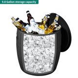 Dextrus Round Deck Box for Patio Furniture, Easy Assembly -Black ...