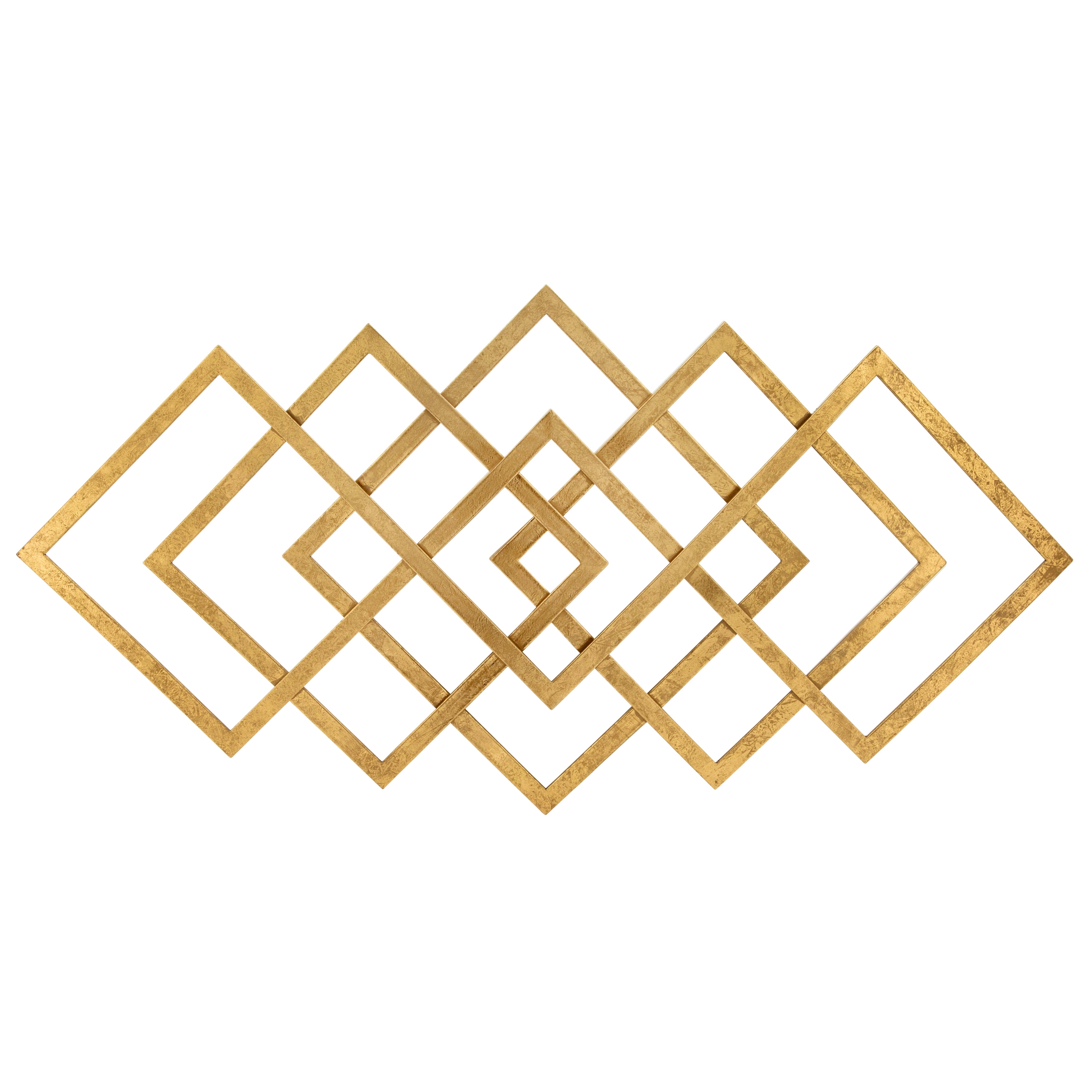 Sagebrook Home Metal 40" Diamond Wall Decor, Gold - Walmart.com