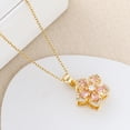360° Rotatable Flower Necklace for Women, Adjustable Spinning Bauhinia ...