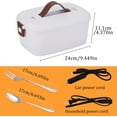 1.5L Electric Heated Lunch Box, Portable 12V Car Food Warmer with 360 ...