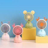 SSBSM Desk USB Fan, Low Noise, Cartoon Bear Rabbit Giraffe, Cute Cooler ...