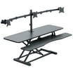 VIVO Black Electric Height Adjustable Corner Desk Riser with Dual ...