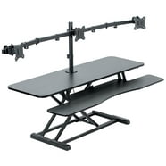 "VIVO Dual-Tabletop 48"" Adjustable Height Standing Desk Monitor Riser ...