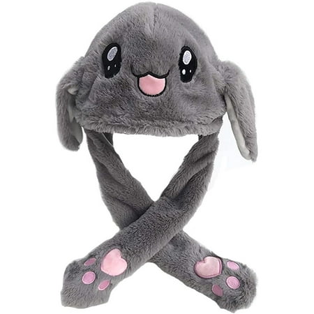 Lady Girl Plush Animal Ear Hat Toy Birthday Gift With Movable Ears ...