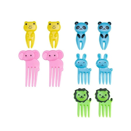 wolftale 10 Pieces Mini Animals Food Picks Kids Decor Cute Style ...