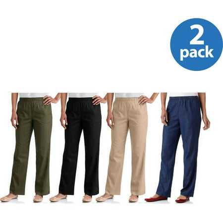 White Stag Women's Elastic Waistband Woven Pull-On Pants available in ...