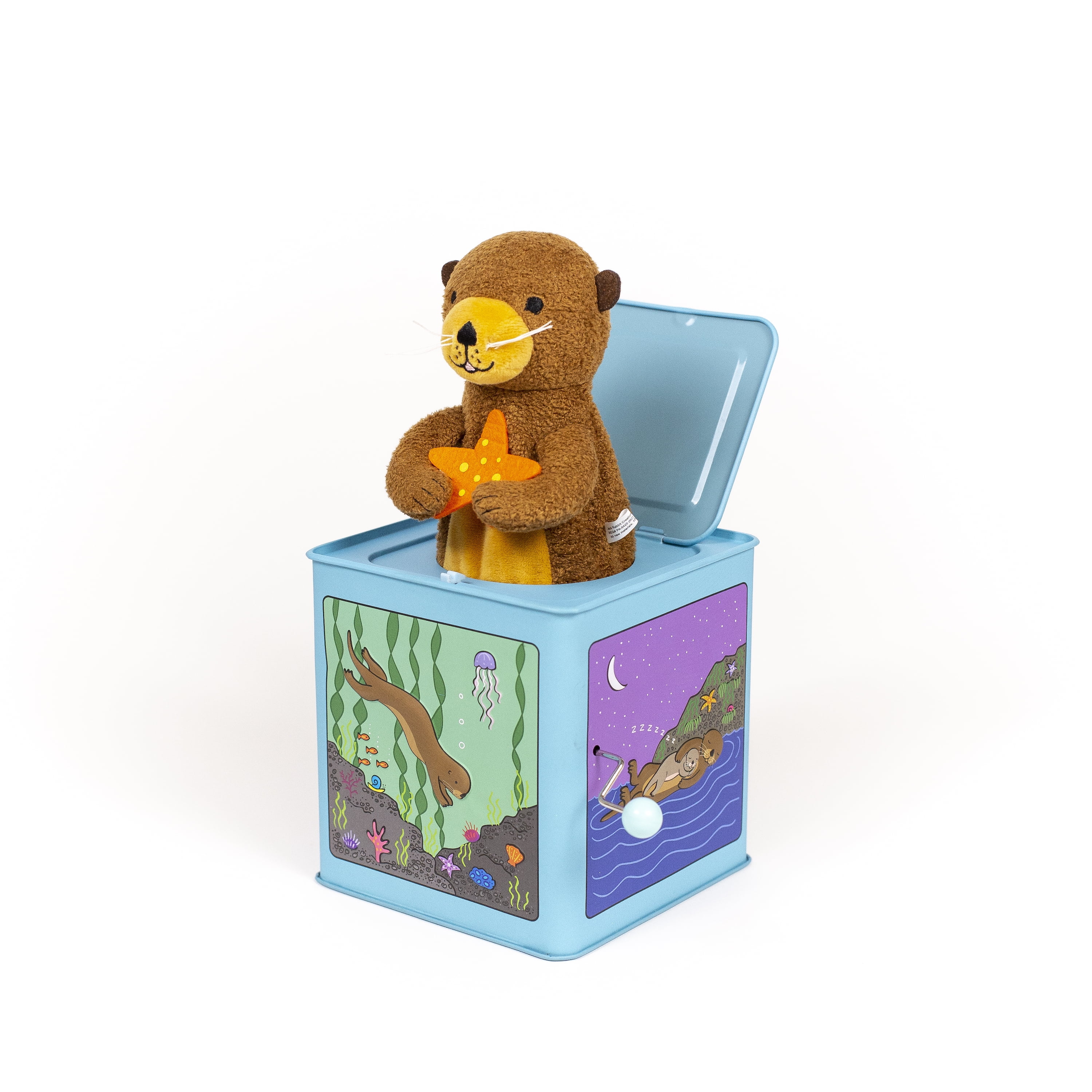 Jack Rabbit Creations Jack in the Box 7" Sea Otter Plush Toy with Music ...