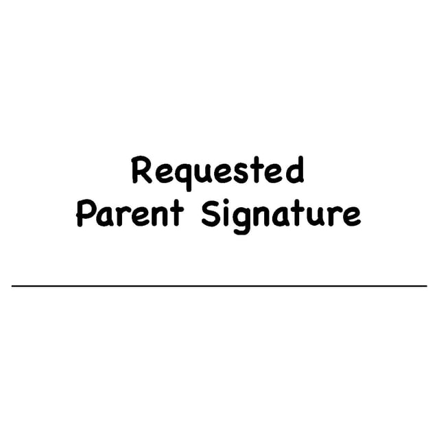 Self Inking Teacher Stamp - Requested Parent Signature - Walmart.com