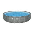 Coleman Power Steel Round Frame Above Ground Pool Set for Kids and ...