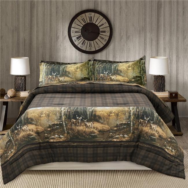 Blue Ridge Trading 09023700083BRT Whitetail Birch Comforter Set, Dark ...