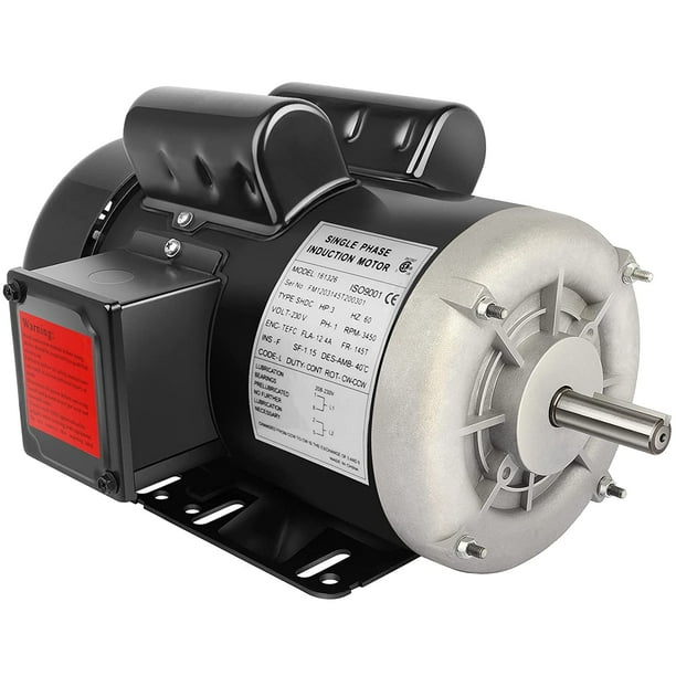 3HP Electric Motor 3450 RPM Farm Duty Single Phase Motor 145T Frame 230V 7/8" Shaft 60HZ CW/CCW ...