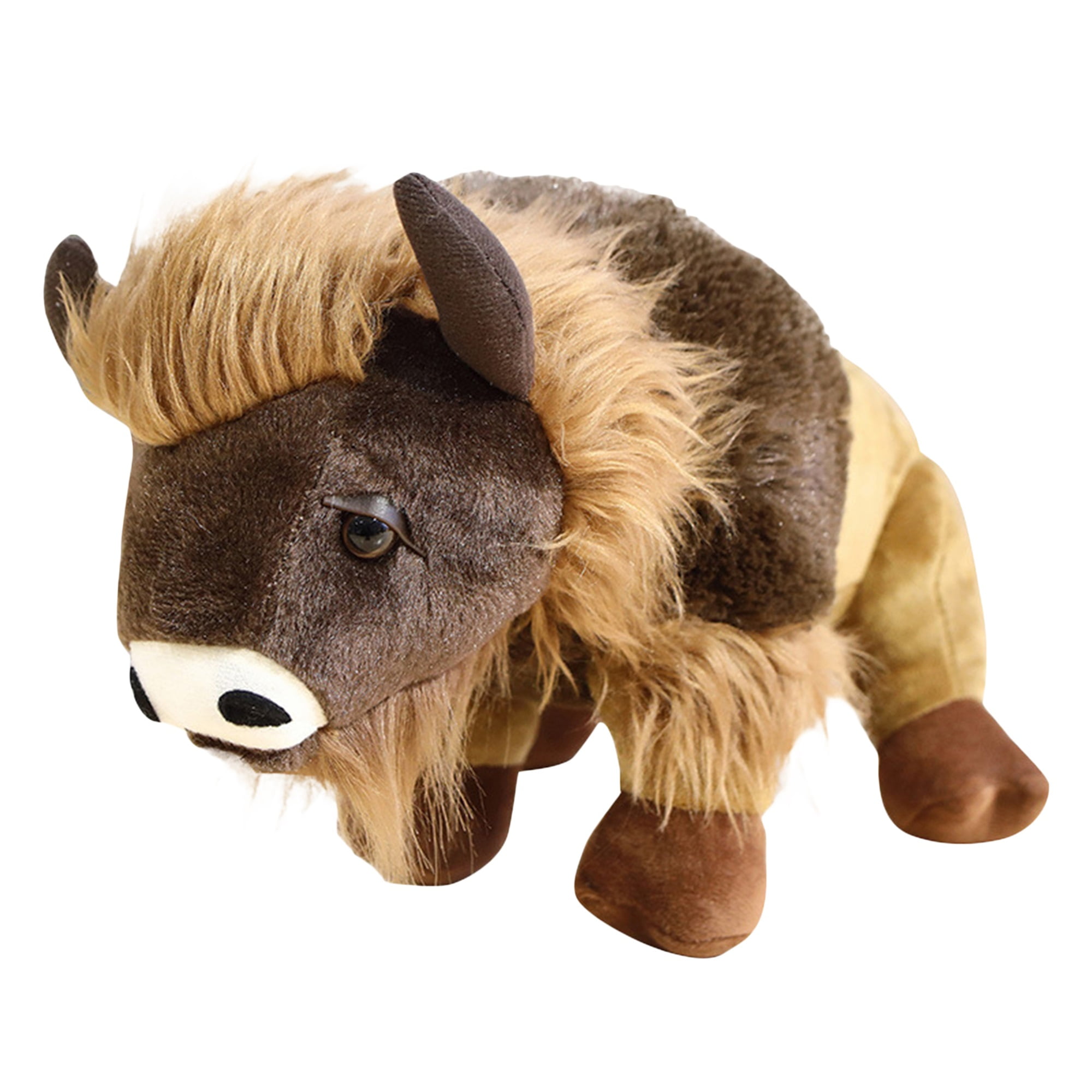 hirigin Brown Highland Cow Plush,Realistic Bison Stuffed Animals Toy ...